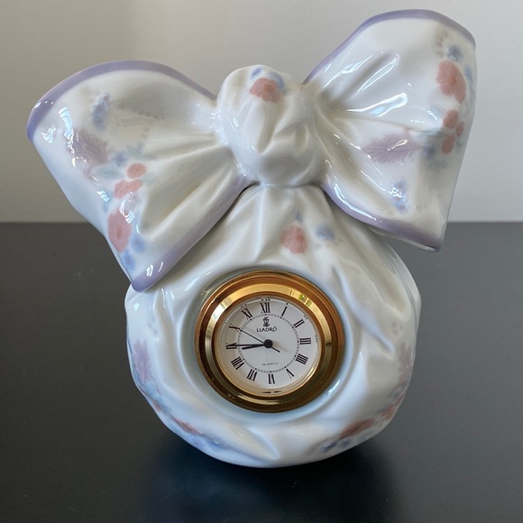 Lladro | Accents | Lladro Bow Clock | Poshmark